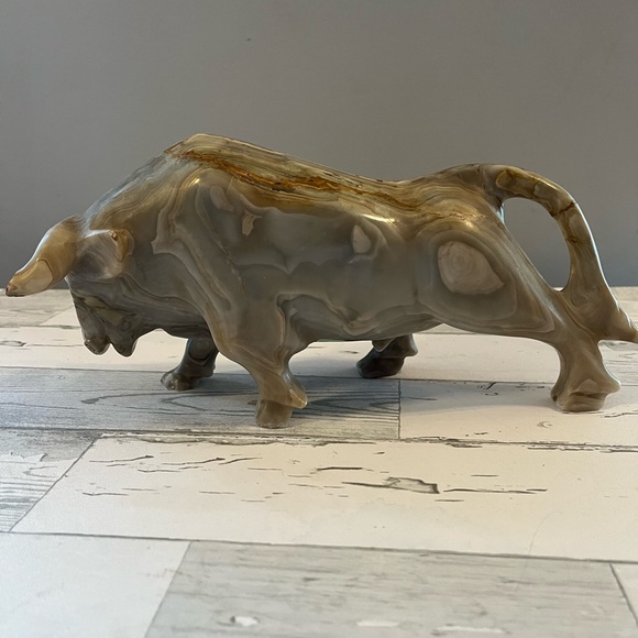 Art | Vintage Onyx Marble Bull Statue | Poshmark